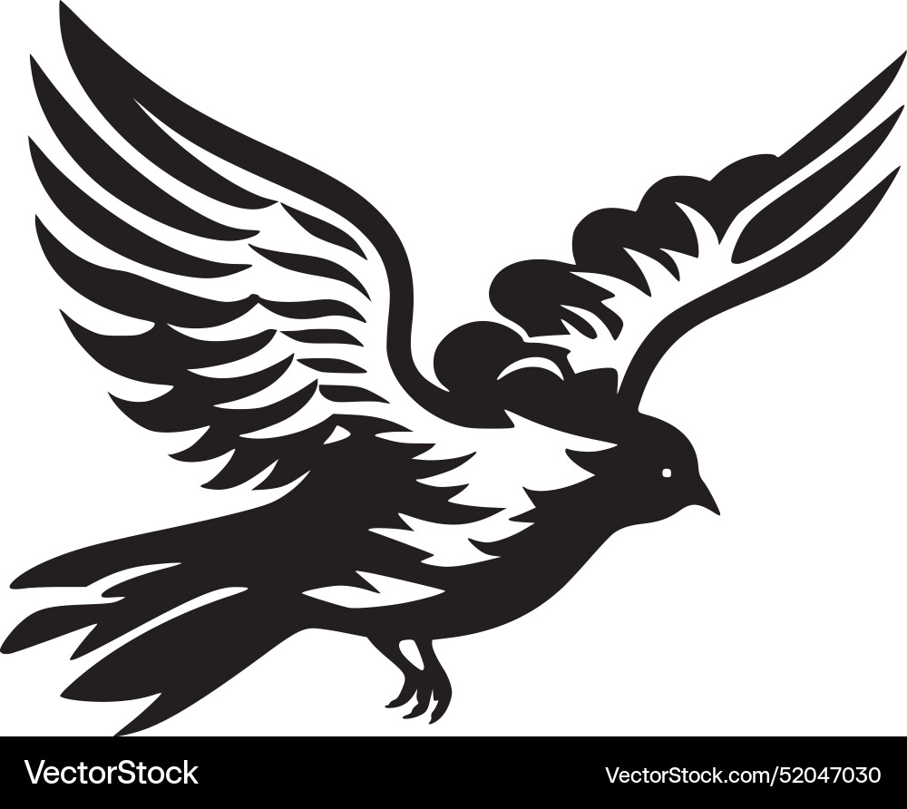 Dove bird - minimalist and flat logo Royalty Free Vector