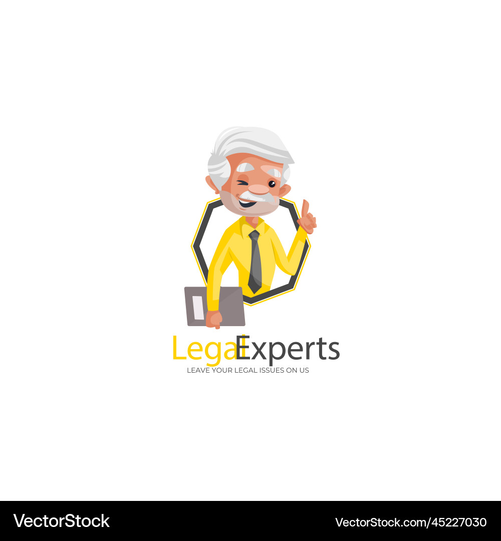 Legal experts mascot logo Royalty Free Vector Image