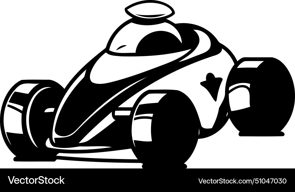Racing car on white background cartoon style Vector Image