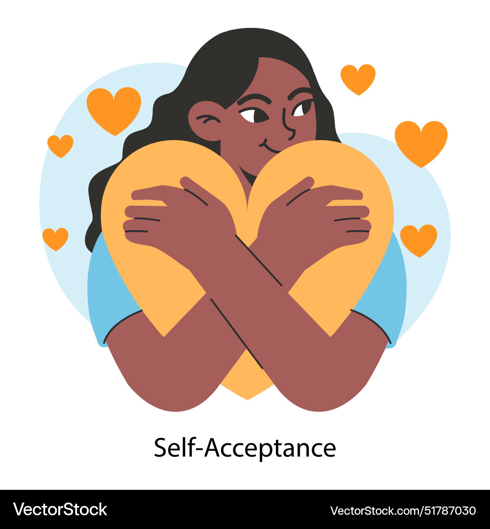 Self-acceptance emotional intelligence Royalty Free Vector