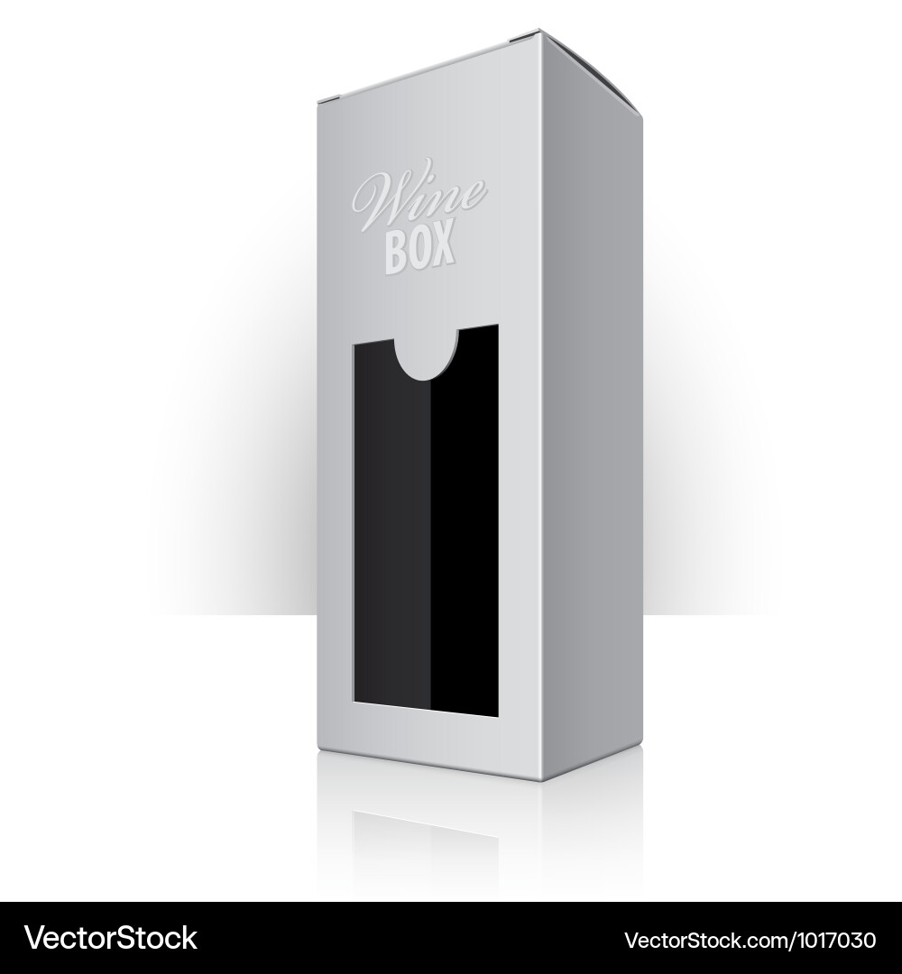 White packaging box for wine bottles Royalty Free Vector