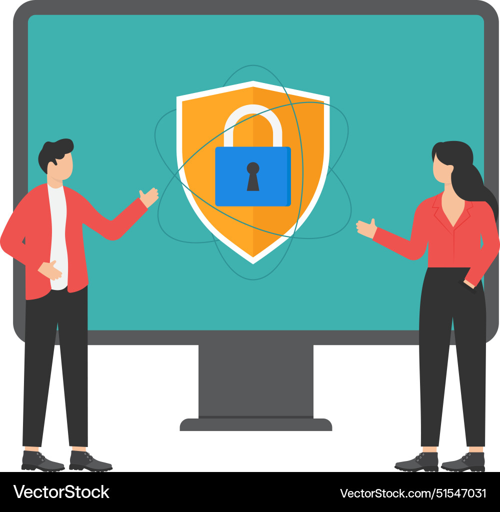 Digital guard security concept Royalty Free Vector Image