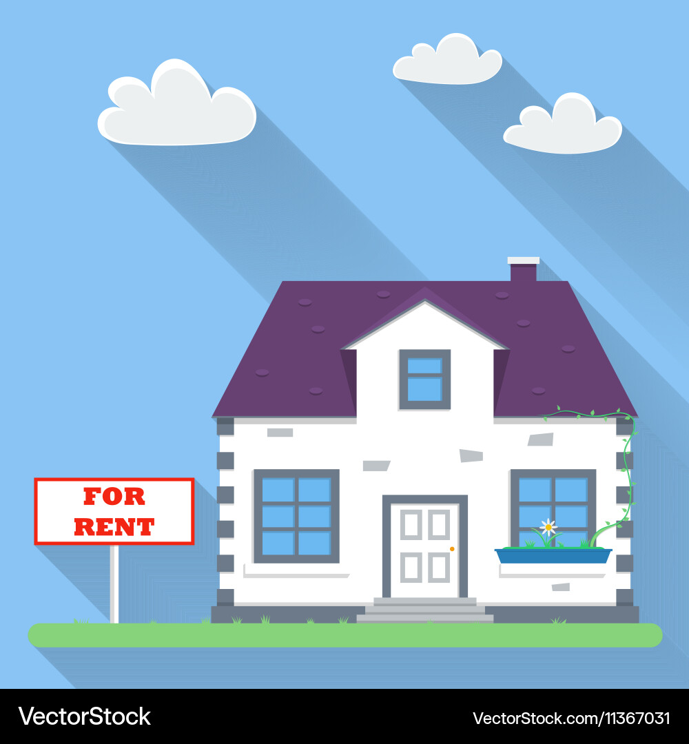 Flat real estate rental Royalty Free Vector Image