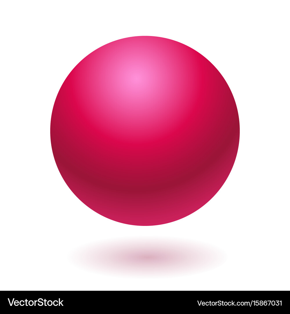 Glossy Pink Sphere Royalty Free Vector Image - VectorStock
