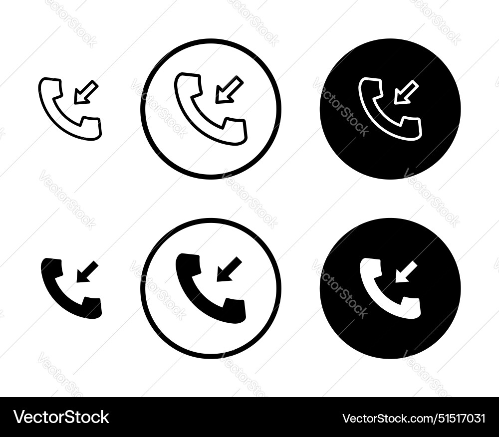 Incoming call icon Royalty Free Vector Image - VectorStock