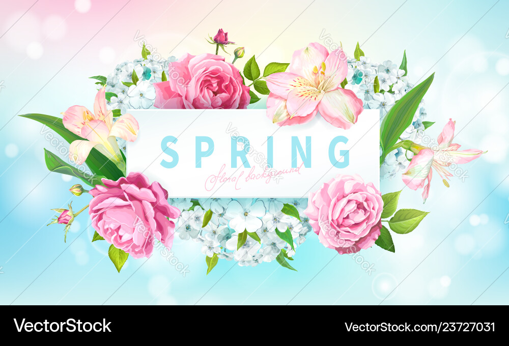 Spring collection background Royalty Free Vector Image