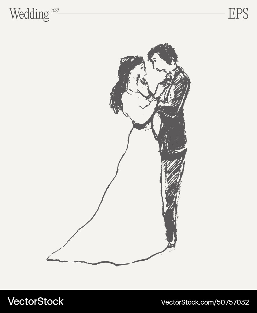 Bride and groom at the wedding Royalty Free Vector Image