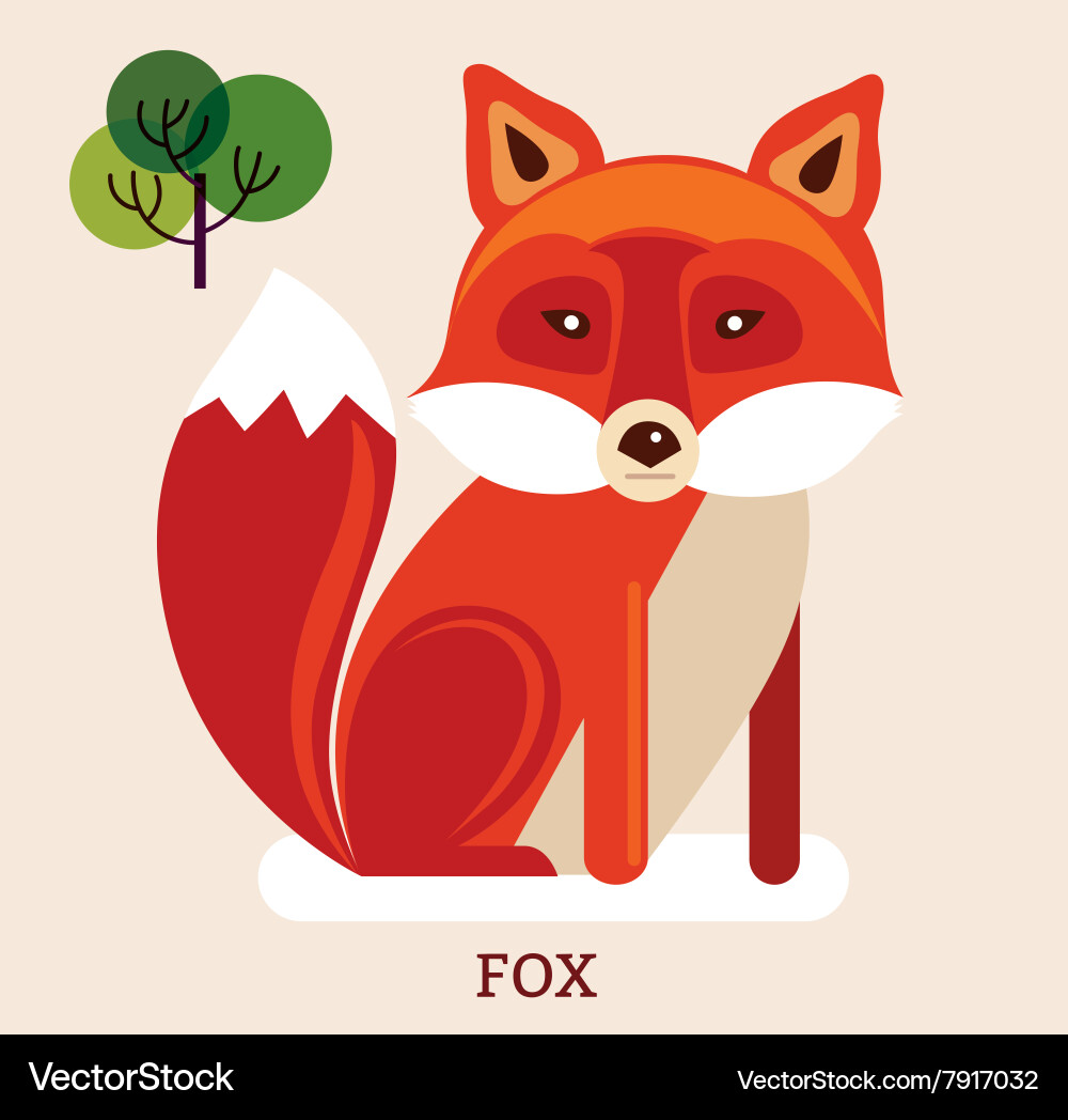 Cute Fox Cartoon Royalty Free Vector Image - VectorStock