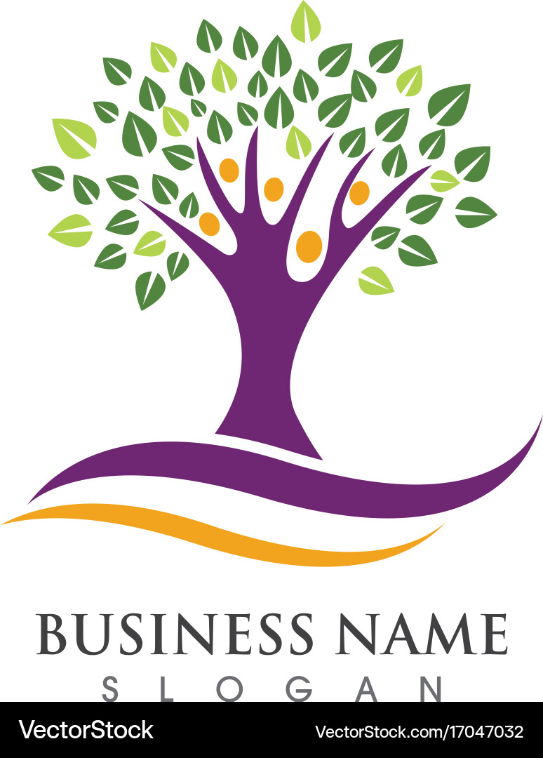 Family tree symbol icon logo design template Vector Image