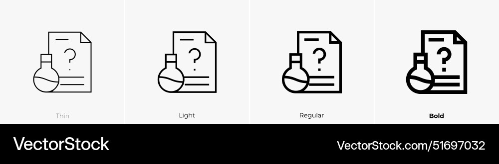 Hypothesis icon thin light regular and bold style Vector Image