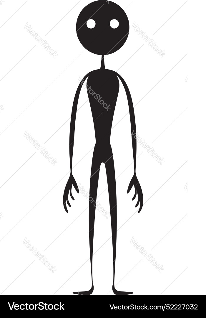 Ink indulgence sleek black stickman emblem Vector Image