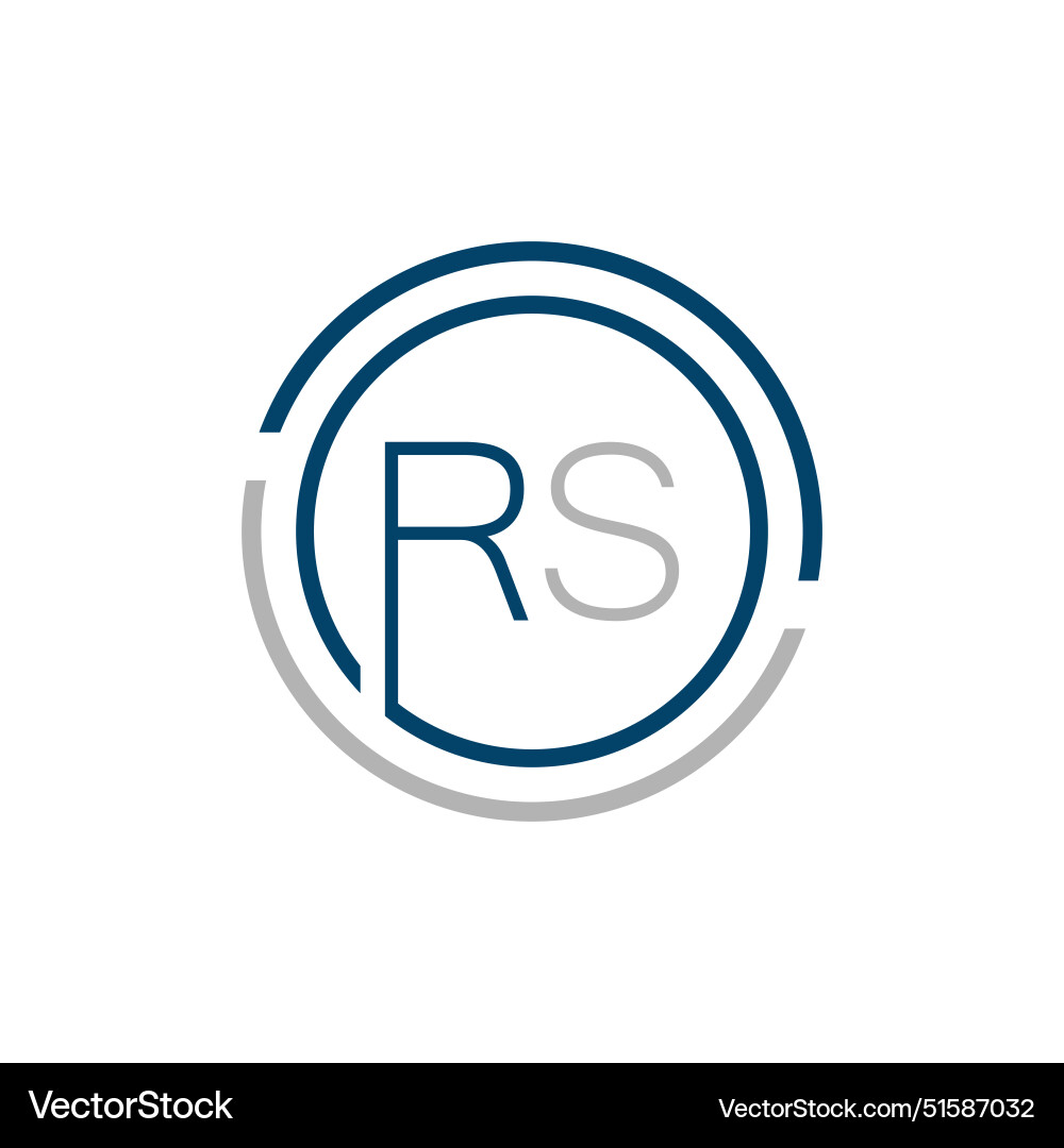Luxury letter rs logo designroyal premium Vector Image
