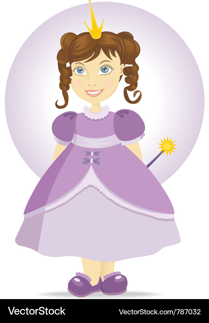 Purple Fairy Princess Royalty Free Vector Image