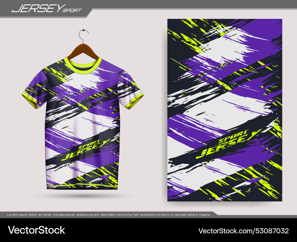 Sports geometric racing jersey design Royalty Free Vector