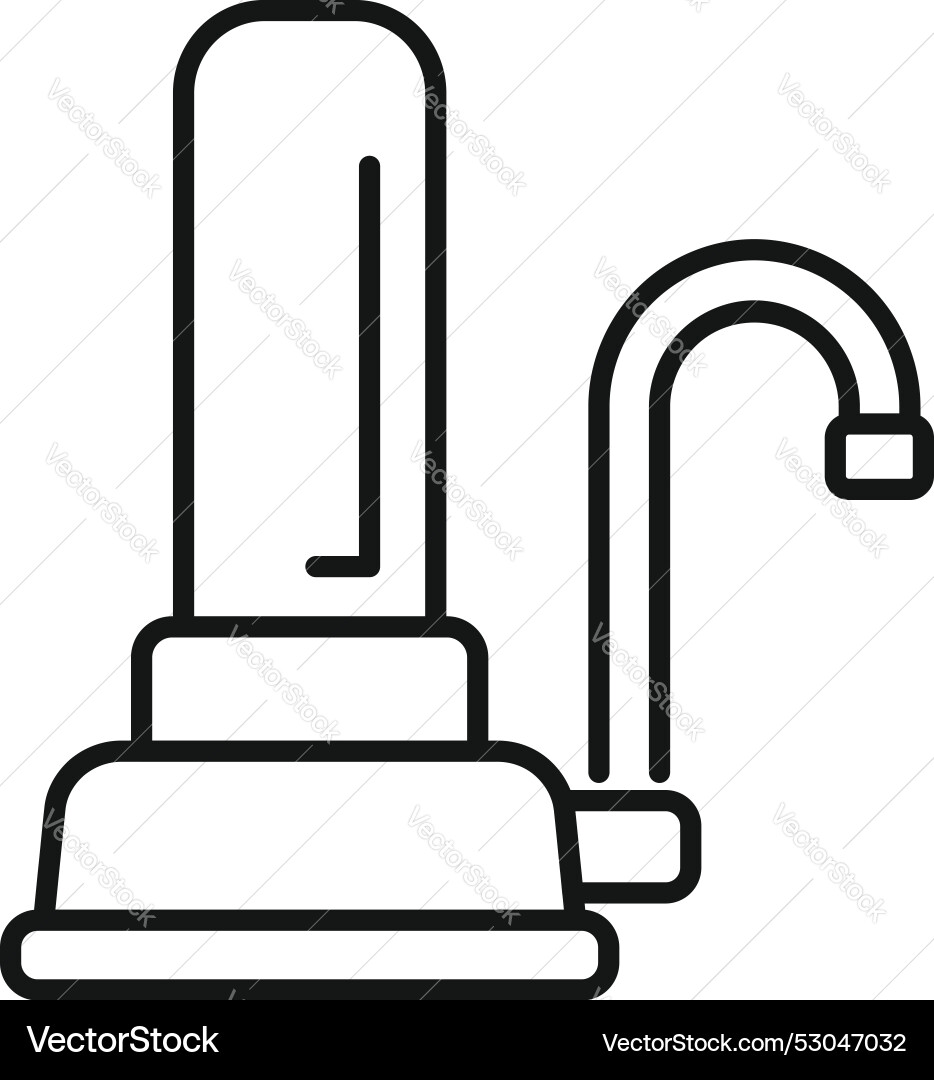 Water purifier with tap providing clean drinking Vector Image