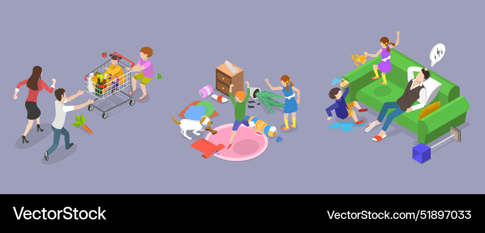3d isometric flat Royalty Free Vector Image - VectorStock