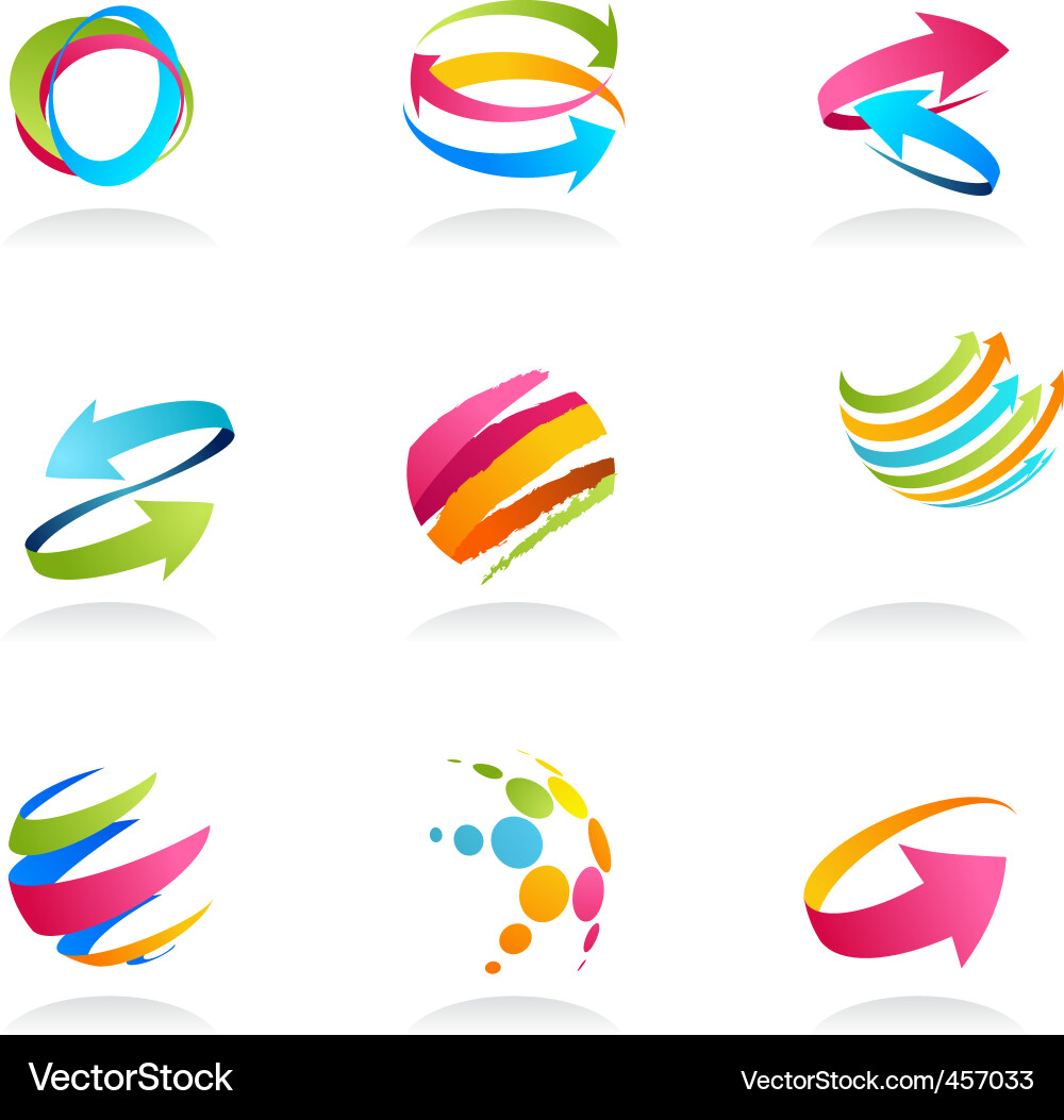 Abstract icons Royalty Free Vector Image - VectorStock