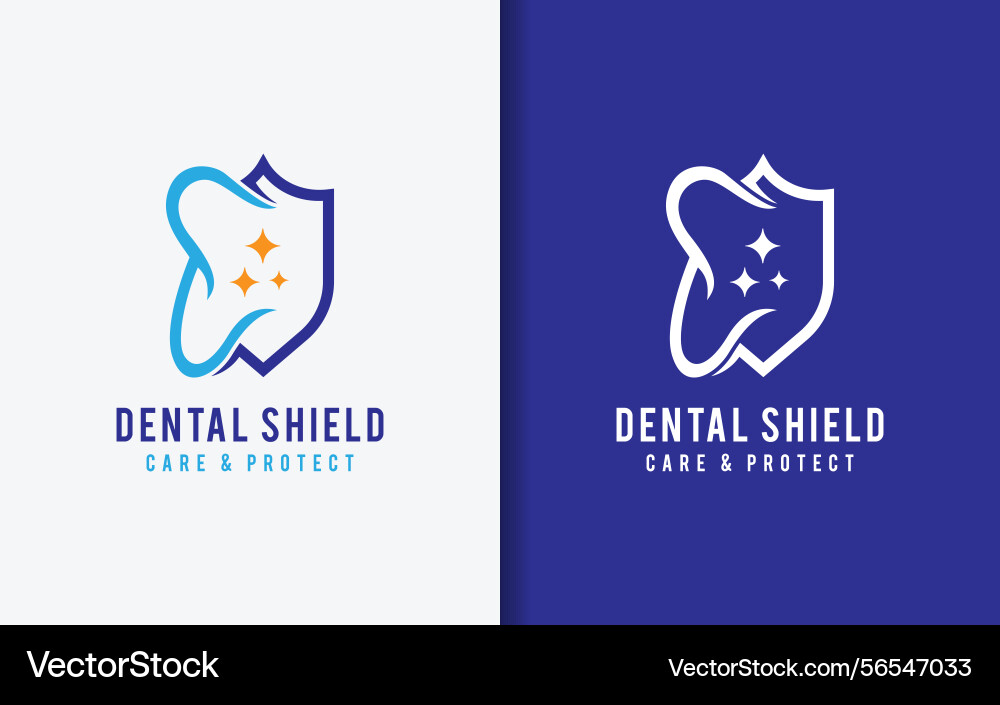 Abstract minimalist logo combining a tooth Vector Image