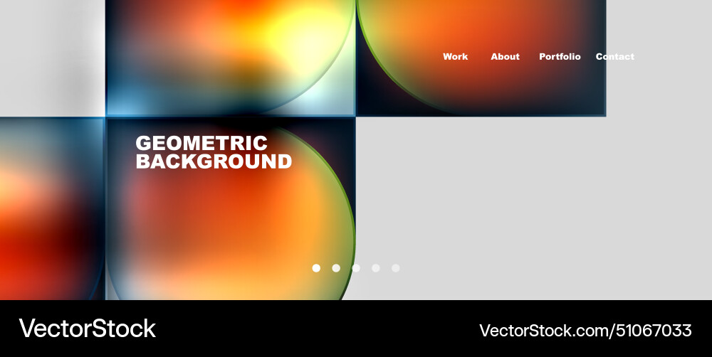 Amber circles and liquid squares on gray Vector Image