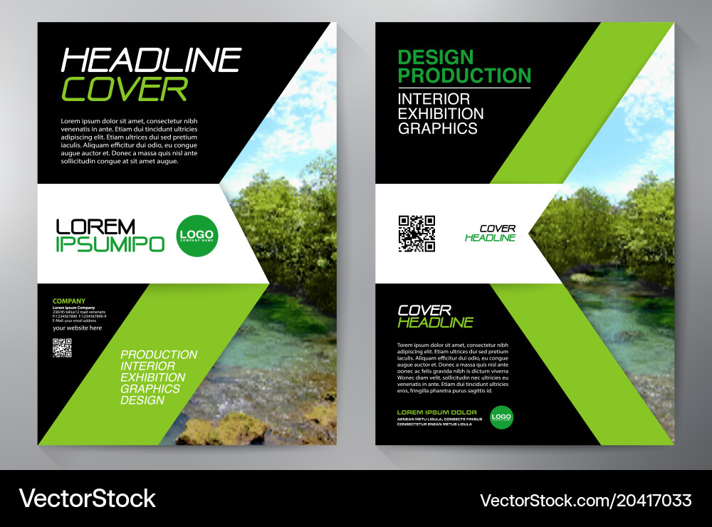 Business brochure flyer design leaflets a4 Vector Image