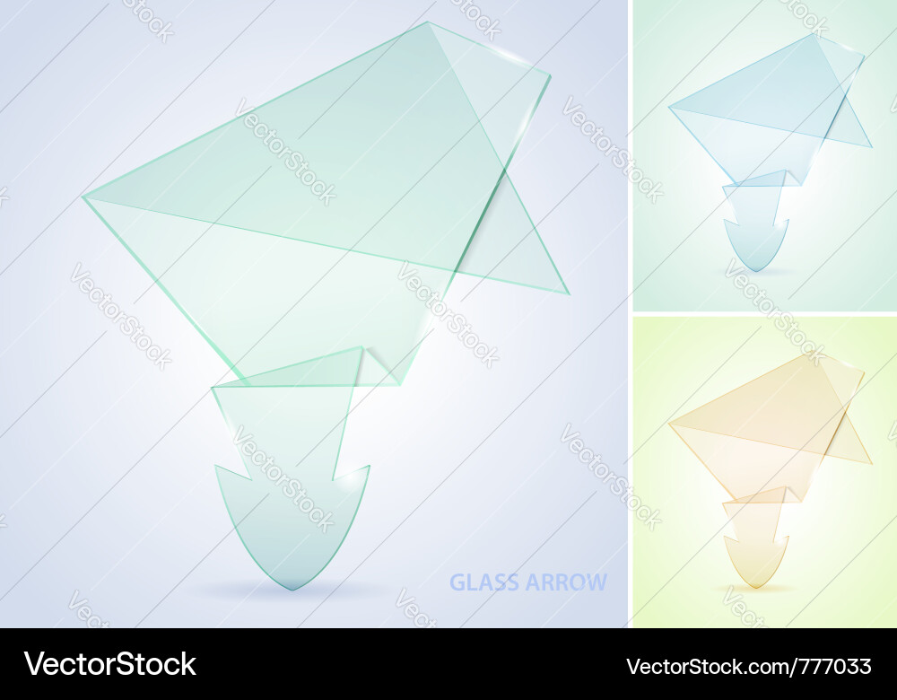 Collect glass arrow Royalty Free Vector Image - VectorStock