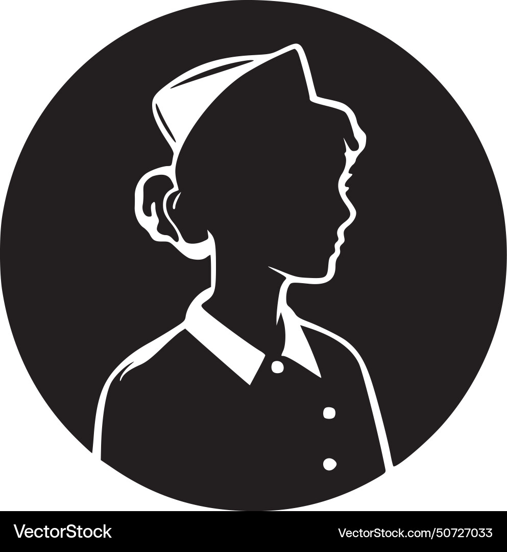 Nurse - minimalist and flat logo Royalty Free Vector Image