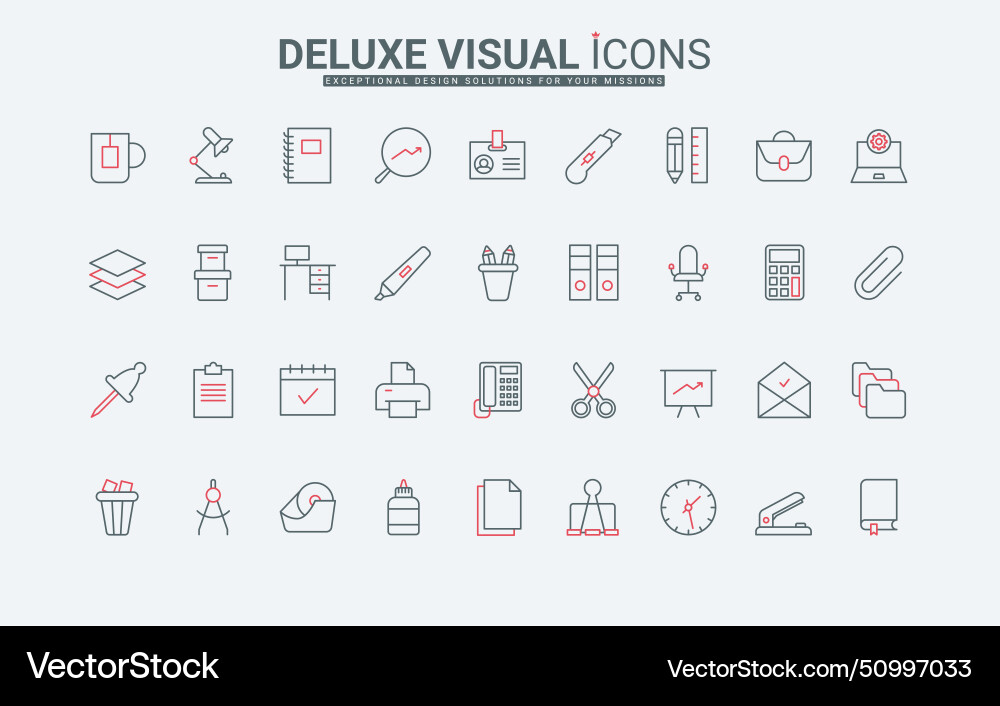 Office stationery for work business presentation Vector Image