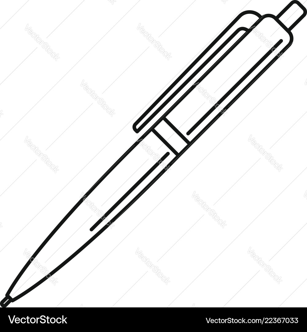 Pen Outline Icon Royalty Free Vector Image - VectorStock