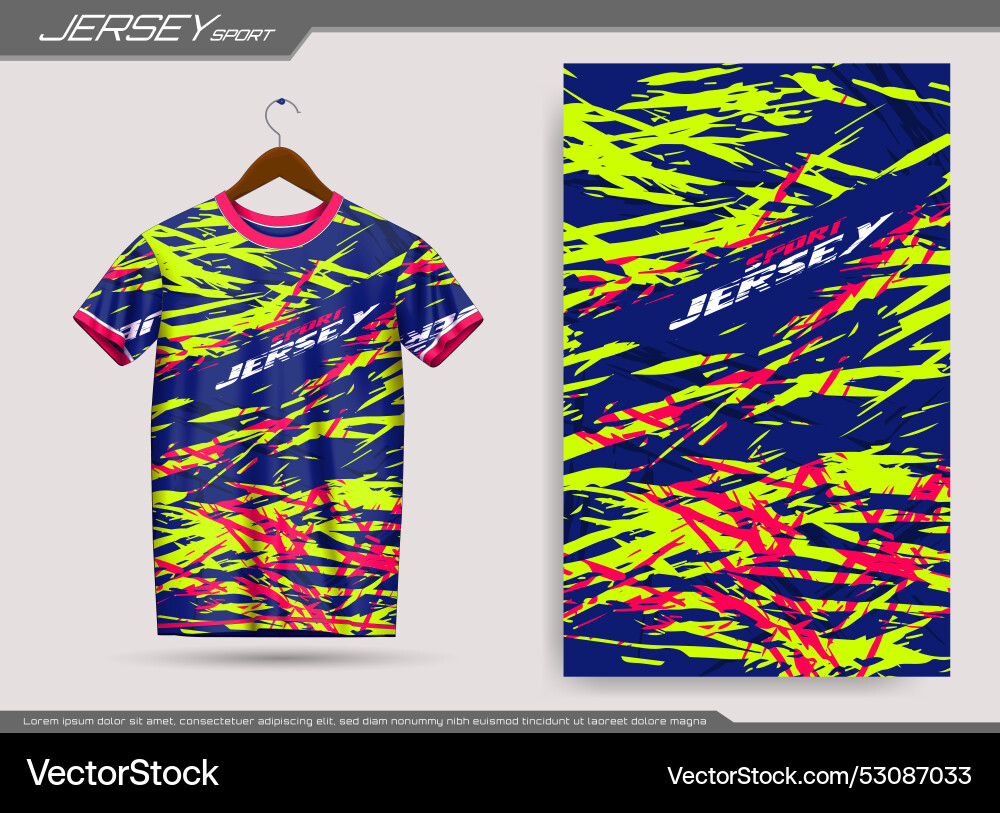 Sports geometric racing jersey design Royalty Free Vector