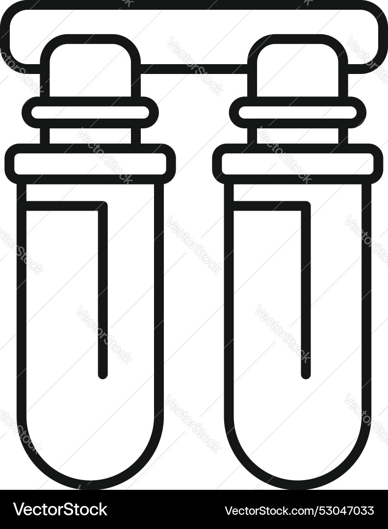Wasserfilter Doppelsystem Ikone Umriss Stil Vektorbild