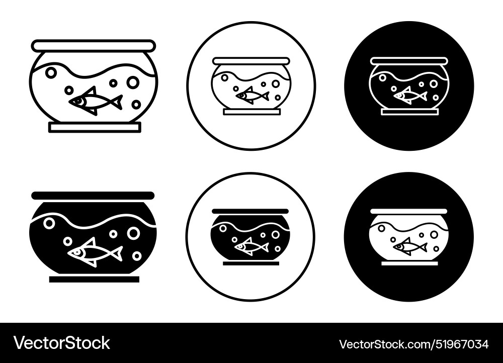 Aquarium with fish icon Royalty Free Vector Image