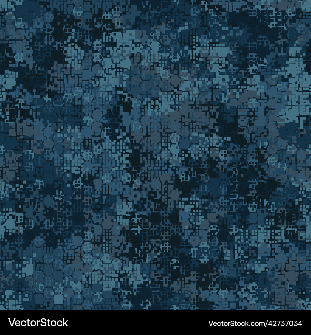 Camouflage seamless pattern hexagonal clothing Vector Image Camouflage seamless pattern hexagonal clothing Vector Image