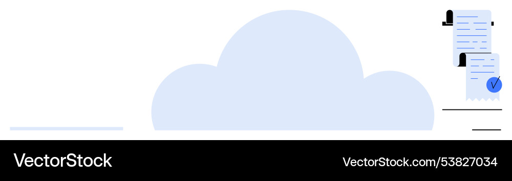 Cloud storage and document management Royalty Free Vector