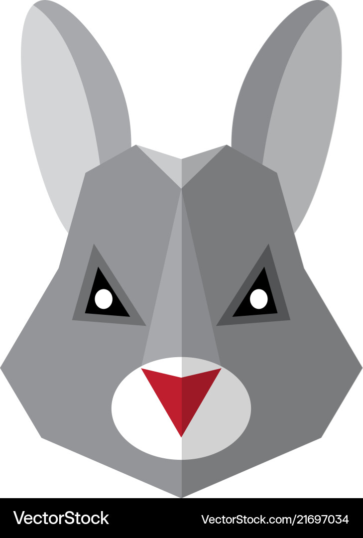 Flat style icon rabbit on a white background Vector Image