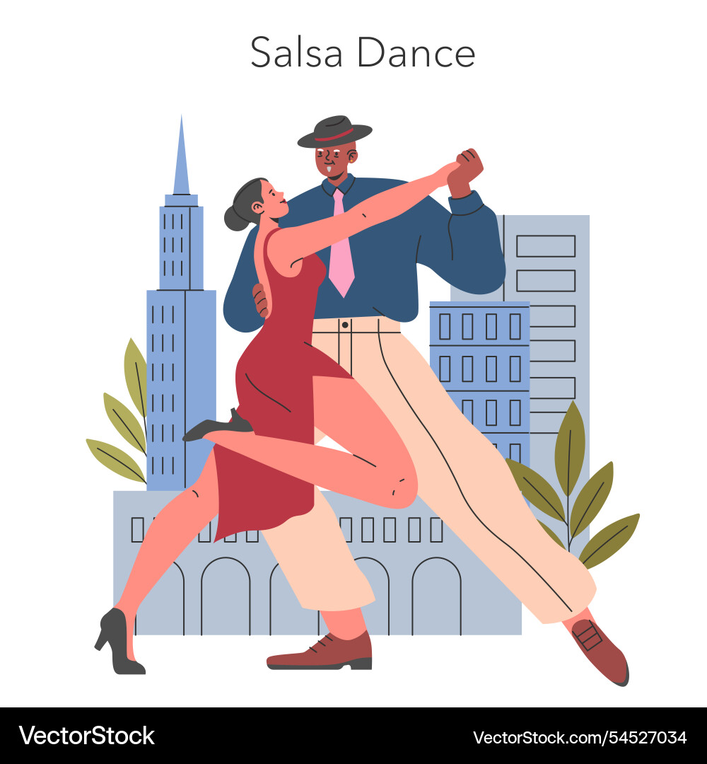 Hobby dance flat Royalty Free Vector Image - VectorStock