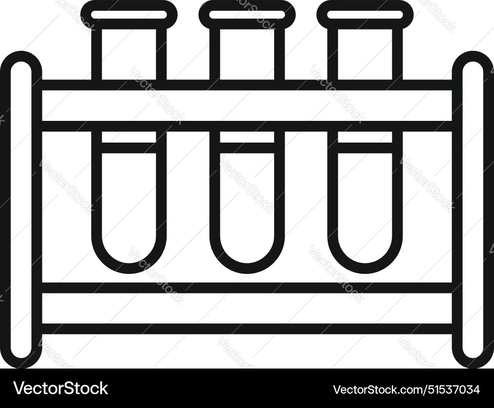 Test tubes on a rack Royalty Free Vector Image