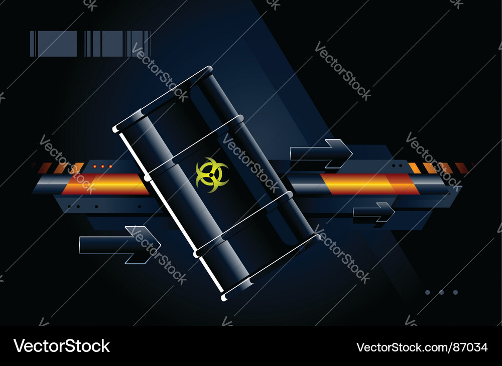 Toxic barrel arrows Royalty Free Vector Image - VectorStock