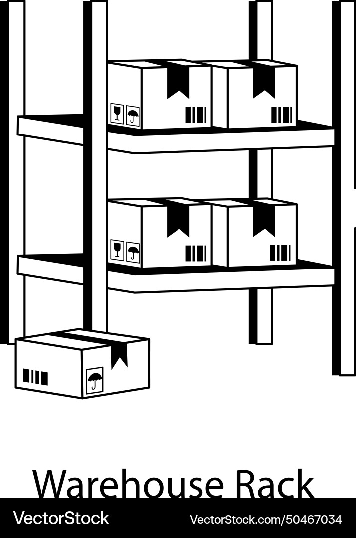 Warehouse rack Royalty Free Vector Image - VectorStock