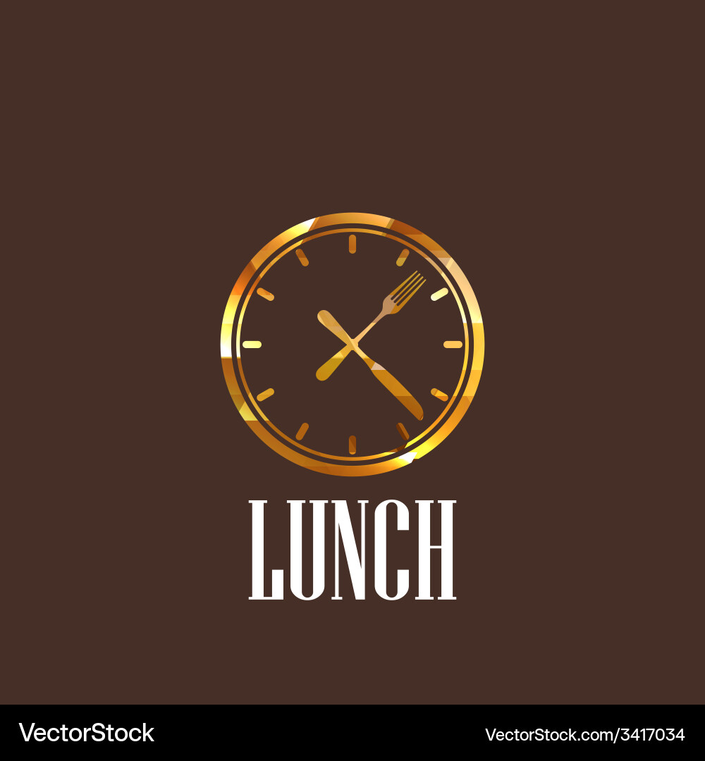 With lunch time icon Royalty Free Vector Image