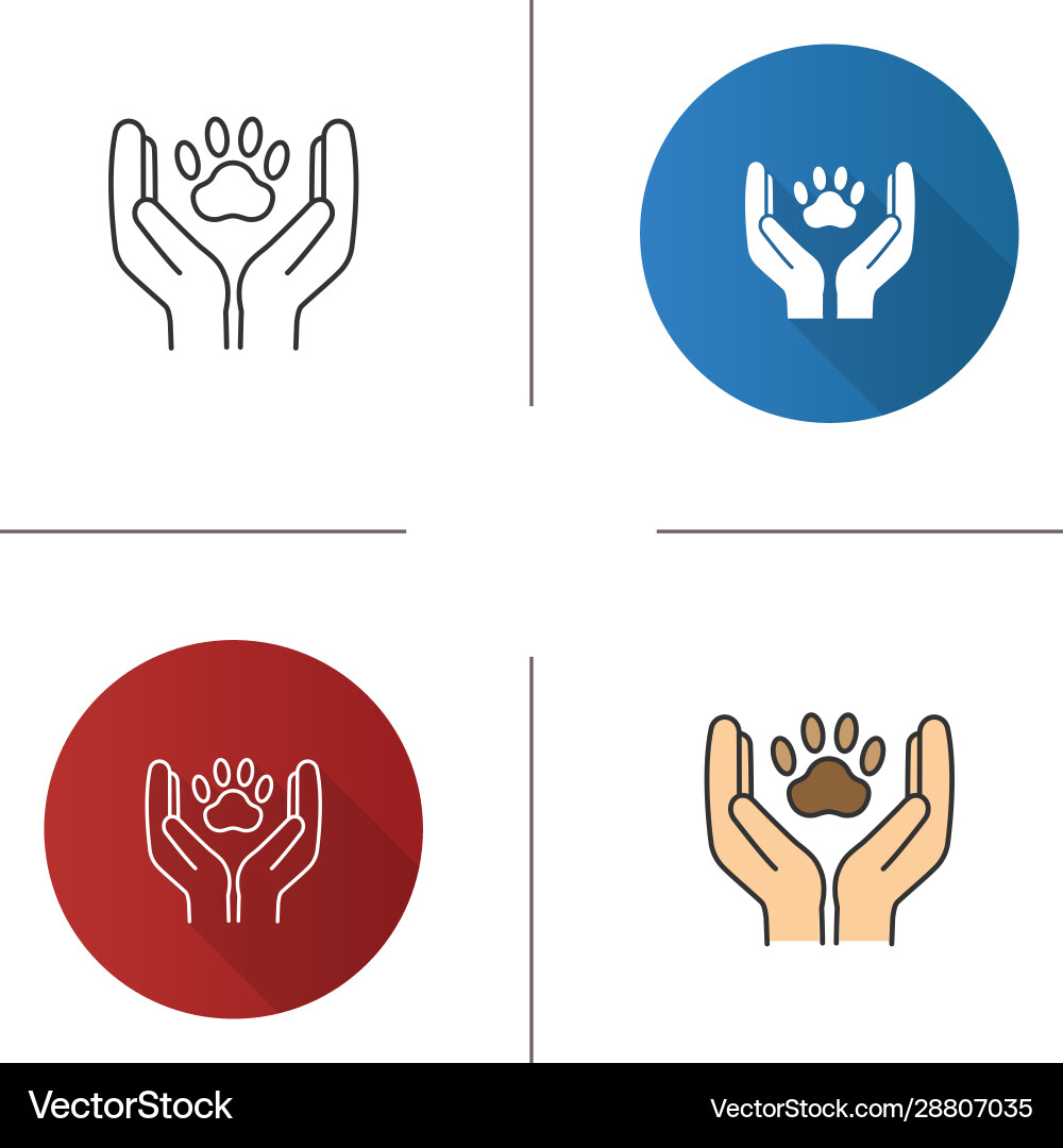 Animal welfare icon Royalty Free Vector Image - VectorStock