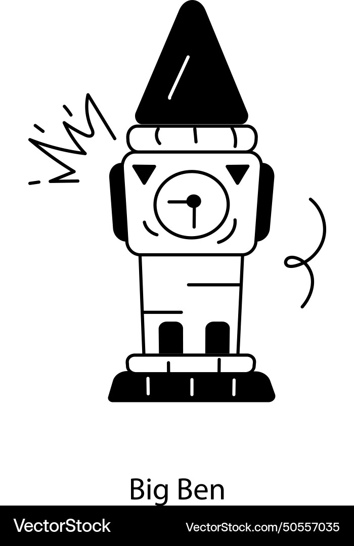 Big ben Royalty Free Vector Image - VectorStock