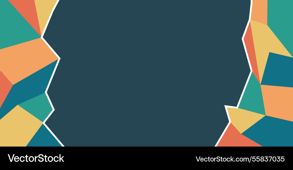 Blank background with abstract geometric border Vector Image