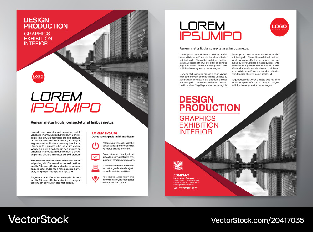 Business brochure flyer design leaflets a4 Vector Image