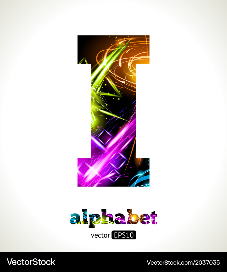 Design abstract letter i Royalty Free Vector Image