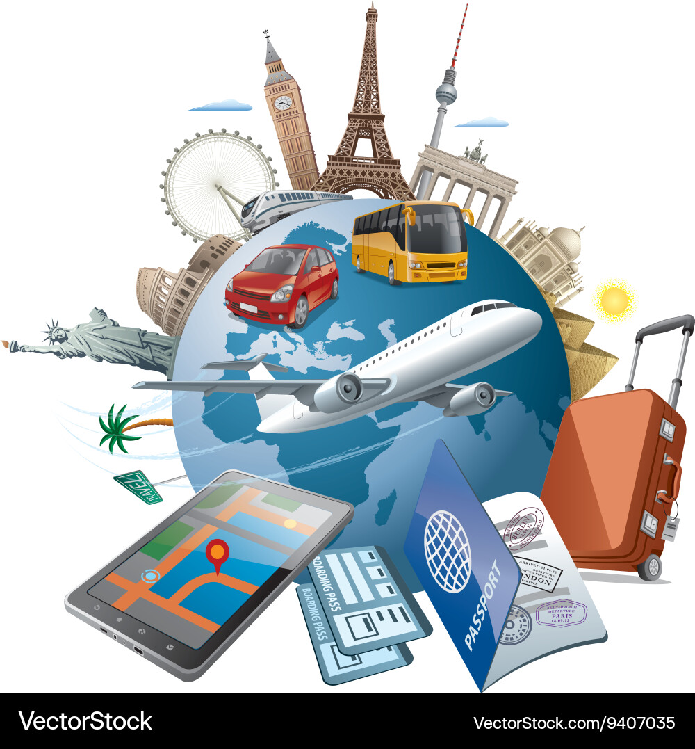 Global Travel Adventure Royalty Free Vector Image