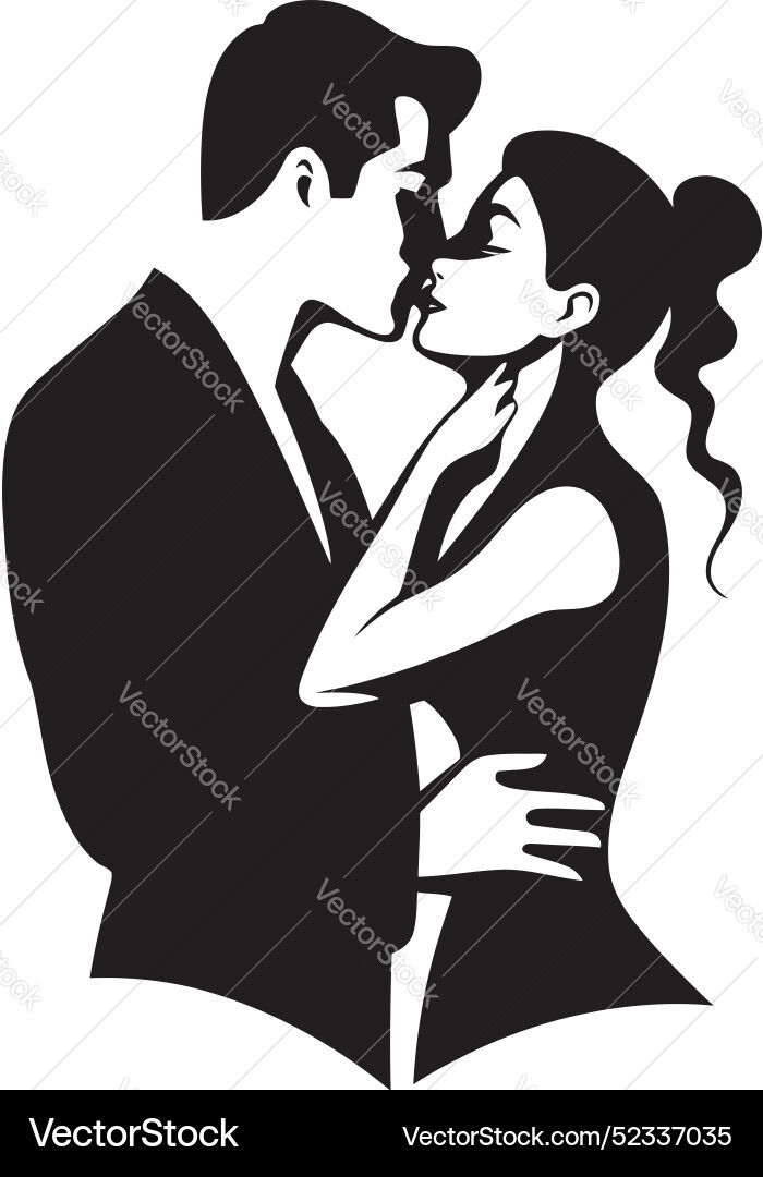 Infinite affection romantic silhouette emblem Vector Image