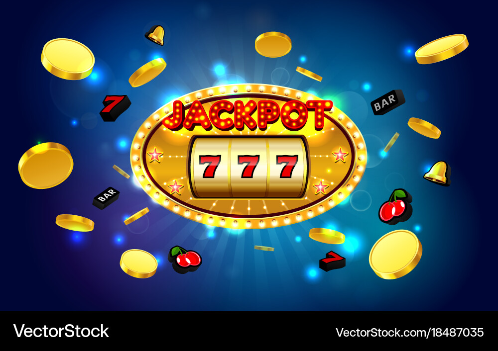 Jackpot slot machine Royalty Free Vector Image
