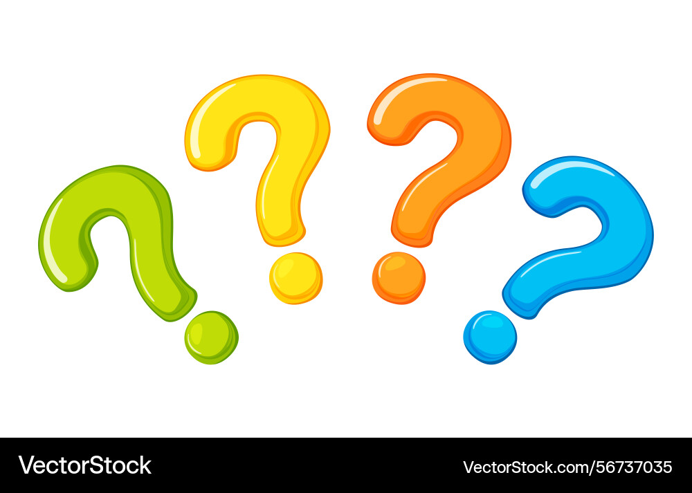 Question mark on white background set Royalty Free Vector