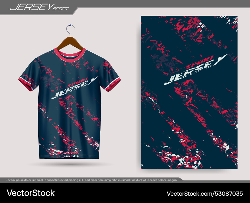 Sports geometric racing jersey design Royalty Free Vector