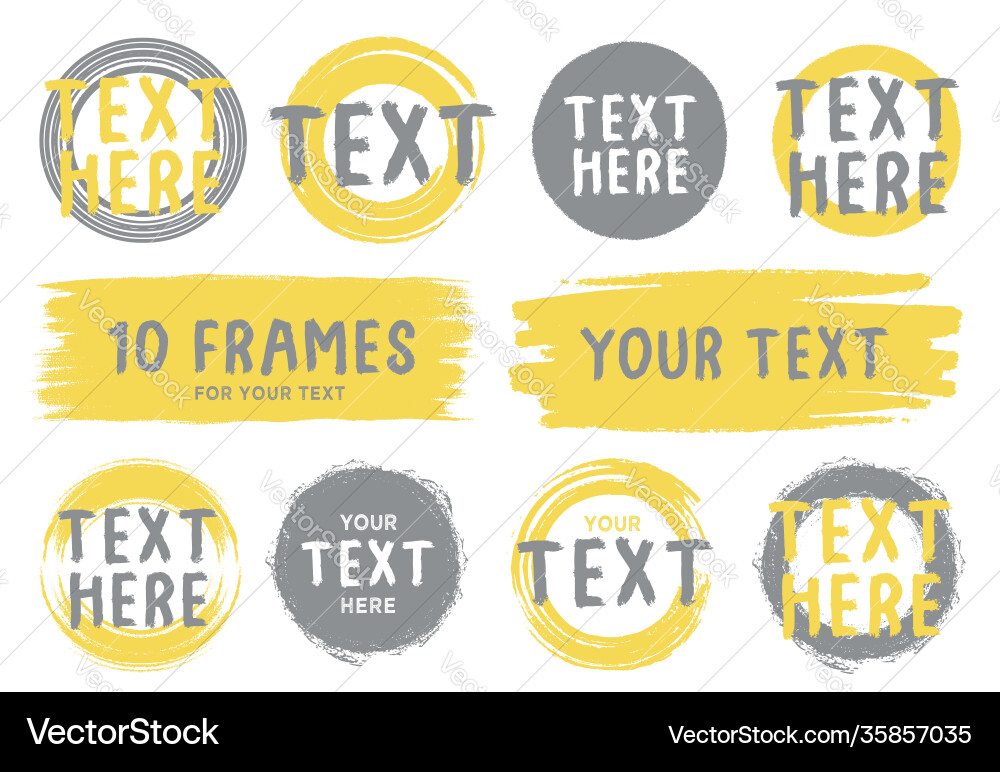 Trendy round backgrounds and frame for text Vector Image